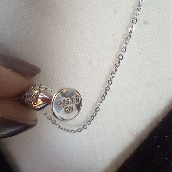 Bleu Sage | Jewelry | Bleu Sage Sterling Silver Crystal Glass Pendant ...